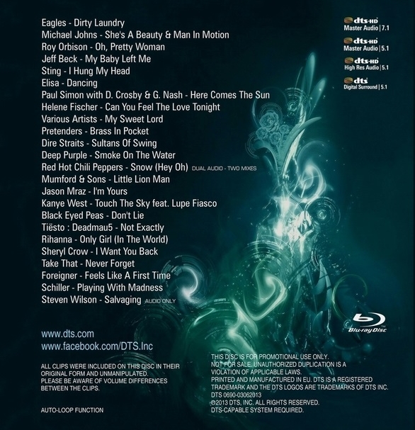 DTS BLU-RAY MUSIC DEMO DISC 4|DTS-DEMO|DTS Demo Discs