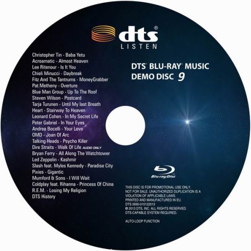 DTS BLU-RAY MUSIC DEMO DISC 9|DTS-DEMO|DTS Demo Discs
